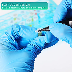 Annhua 0.2ml Microcentrifuge Tubes with Snap Cap 1000 Pcs, Disposable Micro Centrifuge Tubes Mini Microcentrifuge Tube Test Vials Plastic Sample Storage Container for Lab