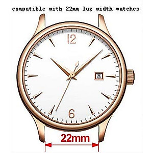 Balerion Cuff Genuine Leather Watch band,Compatible with Samsung Galaxy Watch 3 45mm, Galaxy Watch 46mm,Gear S3,Fossil Q Explorist,other Standard 22mm Lug Width Watch,Black