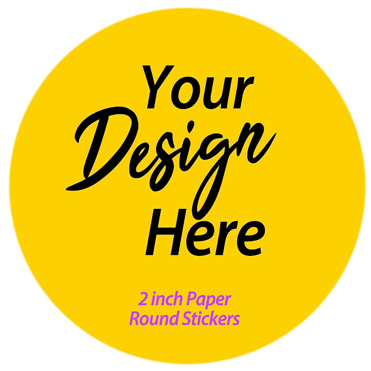 300 pcs Premium Custom Stickers Paper 2 inch Round Uncoated - Personalized Stickers for Businesses with Logo and Name. Birthday and Wedding Favors. Baby Pets Label Product Boxes