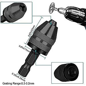 60-Pack Rotary Cutting Wheels Tool Kit - 545 Diamond Cutting Wheel, Mini HSS Circular Saw Blades, Resin Cut-Off Wheels with Keyless Chuck and Mandrels for Woodworking Metal Glass Plastic Stone