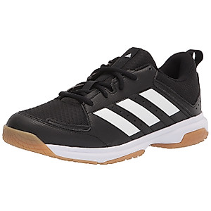 adidas Women's Ligra 7 Indoor Track and Field Shoe, Black/White/Black, 9