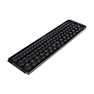TEKTON 1/4, 3/8, 1/2 Inch Drive Socket Rails & 18 Inch Tray (Black) | OST77258 | Made in USA