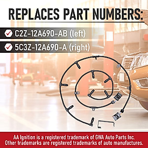 6.0 Powerstroke Glow Plug Harness Kit - Diesel Engine Injector Relay - includes Right, Left Harness, & Removal Tool - Fits Ford F250 Super Duty, F350 & More - 2004, 2005, 2006, 2007, 2008, 2009, 2010