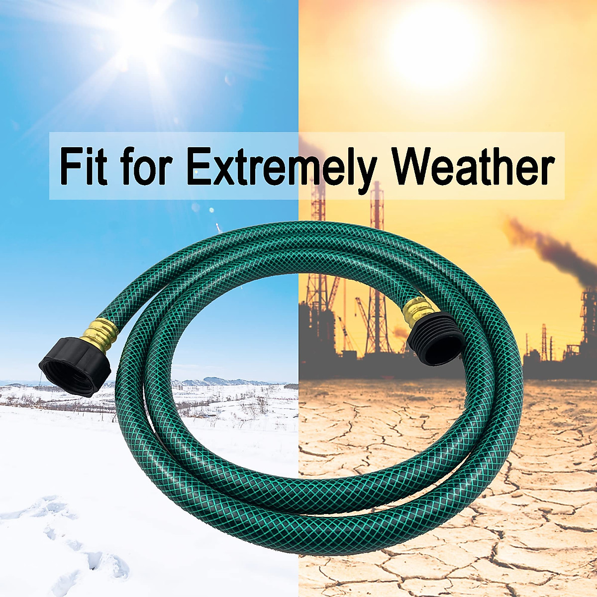 Darnassus PVC Garden Hose 1/2 Inch, Flexible Water Hose with Male and Female Fittings, No Leaking, Heavy Duty, for Household, Outdoors, Lawns, Patio (20 FT, Green, Plastic Fittings)