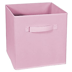 Sorbus Kids Pink Dresser with 8 Drawers + 11 Inch Pink Cube Storage Bins (6 Pack) Bundle - Matching Set - Storage Unit Organizers for Clothing - Bedroom, Kids Rooms, Nursery, & Closet