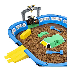 Monster Jam, Monster Dirt Arena 24-Inch Playset with 2lbs of Monster Dirt and Exclusive 1:64 Scale Die-Cast Monster Jam Truck