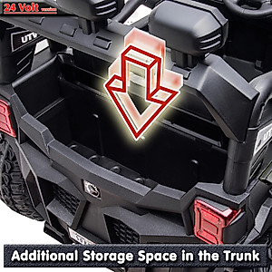 sopbost 24V Ride On Toys for Kids 7Ah Battery Powered Electric Vehicle Ride On Car with Remote Control, 2WD/4WD Driving Modes Kids UTV, EVA Tires Wheels, Quicksand