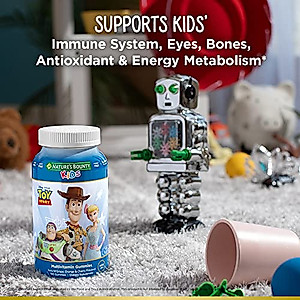Nature's Bounty Disney and Pixar Toy Story Kids Gummy Multivitamin, Natural Grape, Orange & Cherry Flavored, Supports, Immune, Bone and Eye Health, 180 Gummies