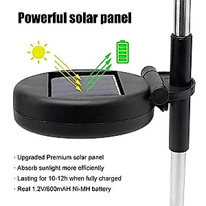 HFLYJPYW Solar Garden Lights Solar Fireworks Lights 150 Lights 2 Pack Solar String Lights with 2 Lighting Modes Garden, Terrace, Courtyard, Flower Bed, Party (Warm White) (Warm White)