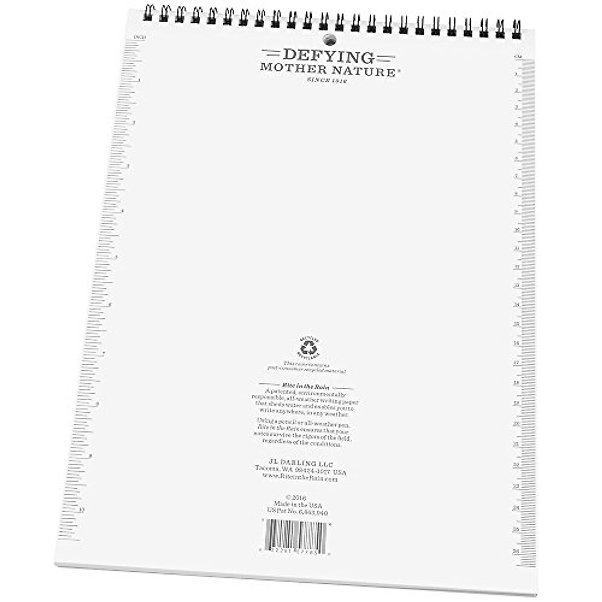 Rite In The Rain Weatherproof Legal Pad, 8.5" x 11", Gray Cover, Legal Pattern, 3 Pack (No. LP785X3), Grey