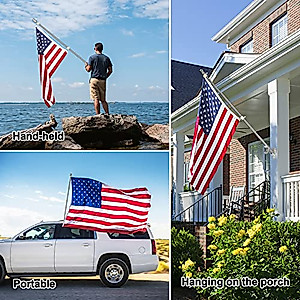 COCONUT Flag Pole, 5FT Flag Pole for House - Residential or Commercial Metal Flagpole for Garden Yard Porch Truck Boat (No Bracket)