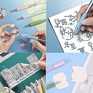 6pc Knife Pen Craft Cutting Tools, Pen Knife for Crafts, Creative Retractable Hobby Knife Pen, Exacto Knife Pen Cute, Thin Blade for Art Paper Scrapbook, Paper Pen Cutter, Pen Cutter Tool