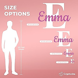 Personalized Name & Initial Vinyl Wall Decor I Nursery Wall Decal for Baby Boy & Girl Decoration I Stickers for Kids I Multiple Options for Customization (Wide 22" x 15" Height (Small))