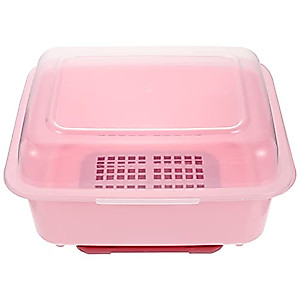 Cabilock Baby Bottle Drying Rack with Anti- Cover Nursing Bottle Storage Box Plastic Tableware Box Organizer Portable Countertop Dryer for Tea Cup Coffee Mug Bowl