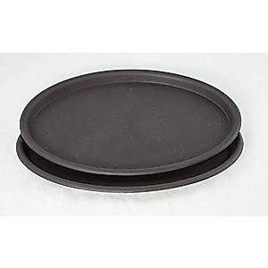 2 Oval Plastic Humidity/Drip Tray for Bonsai Tree 9"x 6.25"x 0.5" - Black