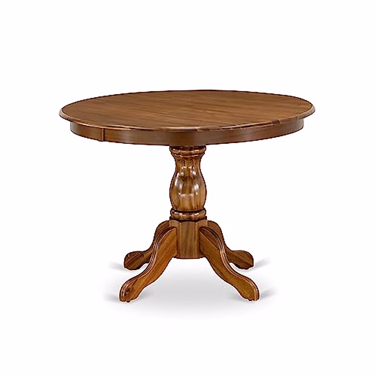 East West Furniture HBMZ5-AWA-32 5 Piece Dining Room Furniture Set Contains a Round Dining Table and 4 Parson Chairs, 42x42 Inch, Antique Walnut