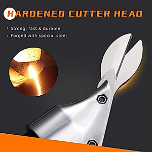 NEWTRY 2600RPM Pneumatic Metal Shear Cutter 2-Blade Pneumatic Scissor Metal Stainless Steel Sheet Metal Cutting Tools Industrial Air Cutter for Iron, Aluminum Sheet, Screen Mesh(Standard A)