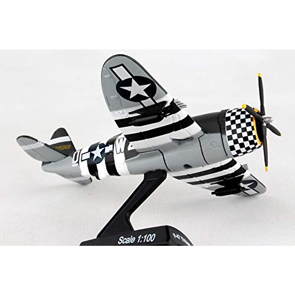 Daron Postage Stamp P-47 Thunderbolt Snafu 1/100 PS5359-3,Black