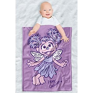 LOGOVISION Sesame Street Lightweight Baby Blanket, 30"X40", Simple Abby Unisex for Infants Girls & Boys