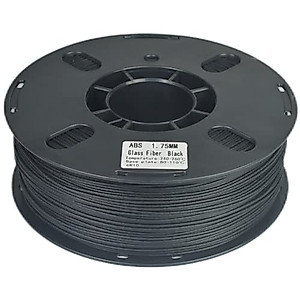 RANKI Glass Fiber ABS Filament 1.75mm 1KG, Outdoor Use Glass Fiber ABS 3D Printer Filament, High Temperature Resistance, 1kg Spool, (Black)
