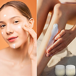 Patelai 4 Pieces Round Clear Wide-mouth Leak Proof Plastic Container Jars with Lids for Travel Storage Makeup Beauty Products Face Creams Oils Salves Ointments DIY Making or Others (Clear,2 Ounce)