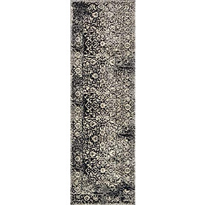 Loloi Emory Black/Ivory 5'-3" x 7'-7" Area Rug