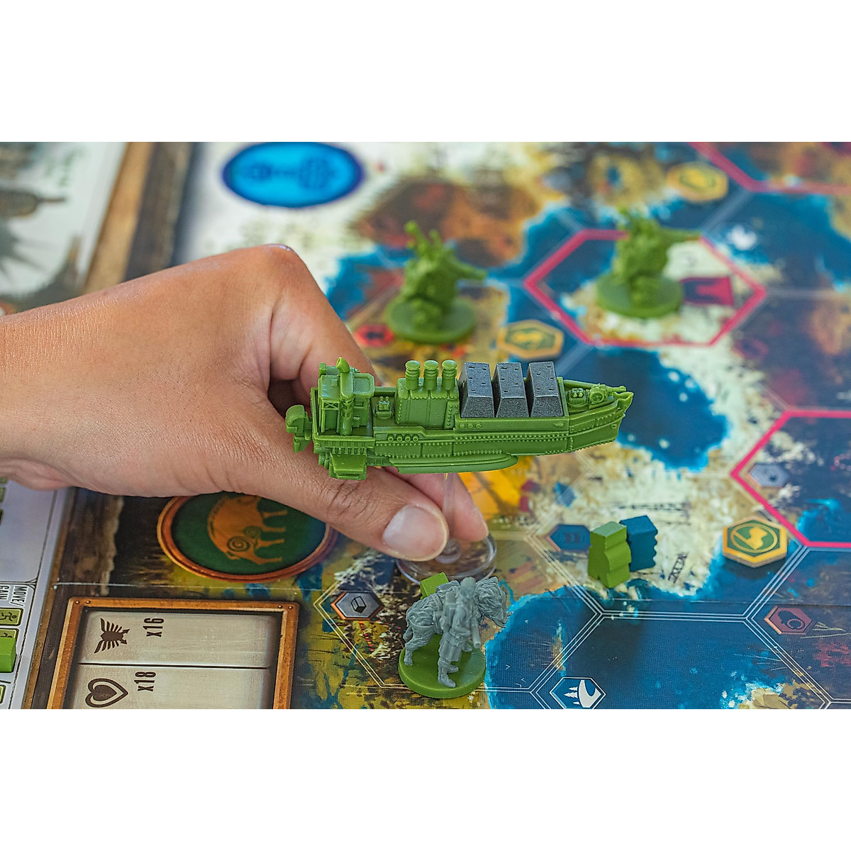 Stonemaier Games: Scythe: The Wind Gambit Expansion | Add to Scythe (Base Game) | Adds Airships and Resolutions (Two New Modules) | 1-5 Players, 140 Mins, Ages 14+