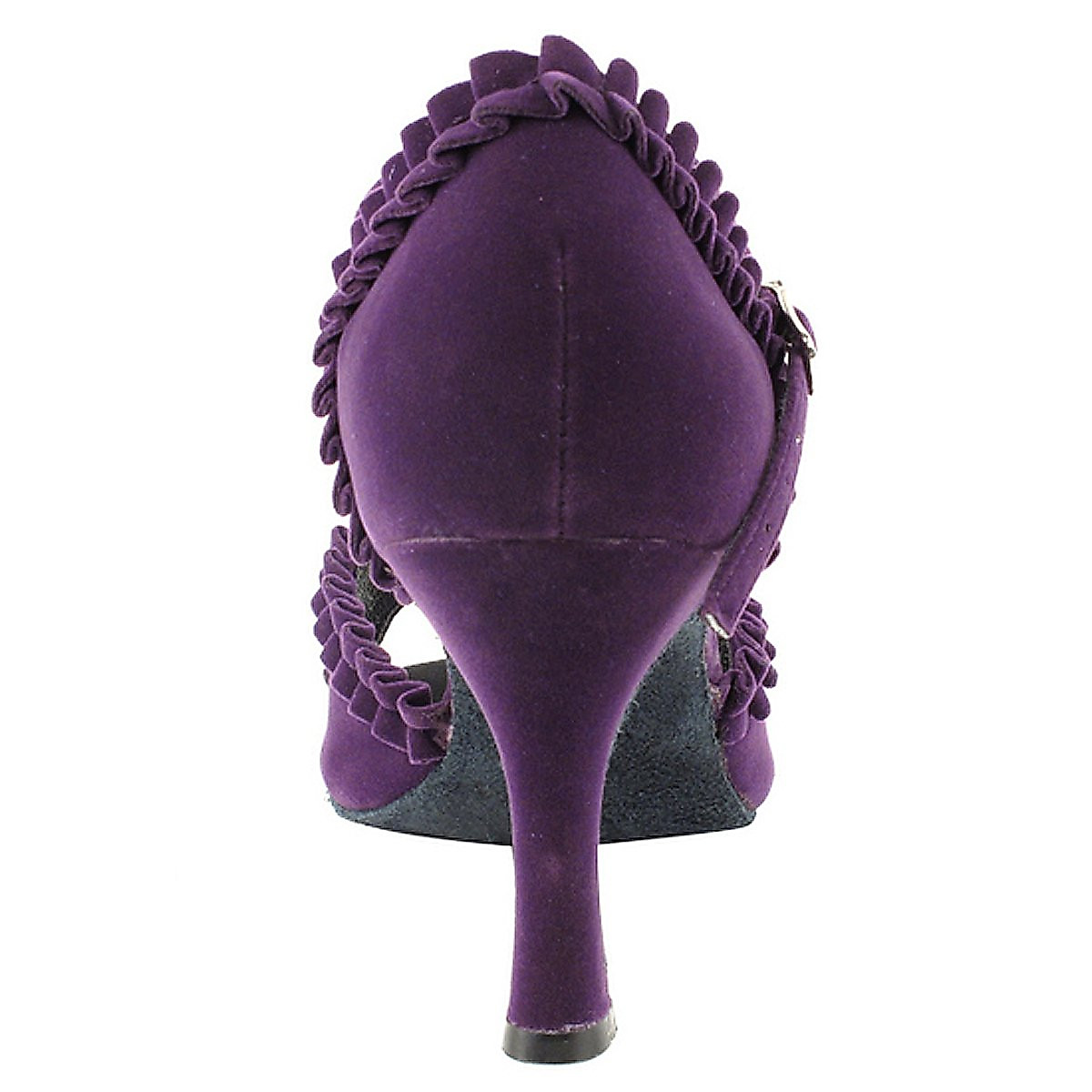 Women's Ballroom Dance Shoes Tango Wedding Salsa Dance Shoes Purple Velvet Sera7001EB Comfortable - Very Fine 2.5" Heel 8 M US [Bundle of 5]
