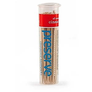 Preserve Toothpicks, Preserve, Cinnamint, 1 canister with 35 picks. This multi-pack contains 4.