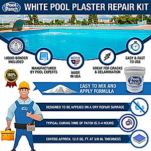 Pool Patch White Pool Plaster Repair Kit, 25-Pound, White