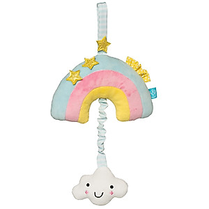 Manhattan Toy Cherry Blossom Days Ice Cream Cone Travel Toy with Rattle Ring, Cone Rattle and Textured BPA Free Teether