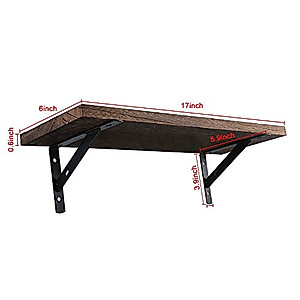 Kosiehouse Floating Shelves for Walls, Wall Mounted Rustic Shelf Hanging Wall Decorative Shelves Display Ledge Storage Rack, NOT Recommended for Plaster Wall Dry Wall, 2 Ways of Mounting, Set of 3