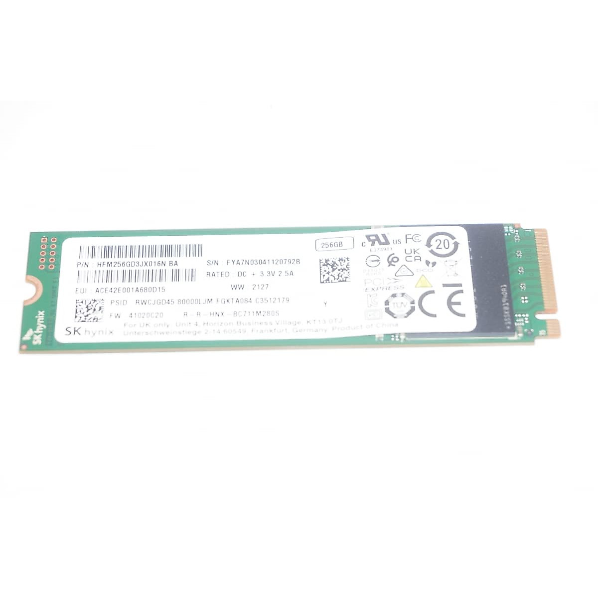 FMB-I Compatible with HFM256GD3JX016N Replacement for Hynix 256GB m.2 SSD Drive CP713-3W-50V8