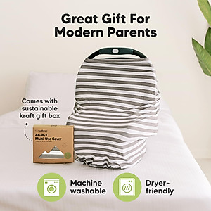 Car Seat Covers for Babies - Nursing Cover, Baby Car Seat Cover, Nursing Covers for Breastfeeding, Carseat Cover Girls, Boy, Breastfeeding Cover, Infant Car Seat Cover, Stroller Cover (BFF Gray)