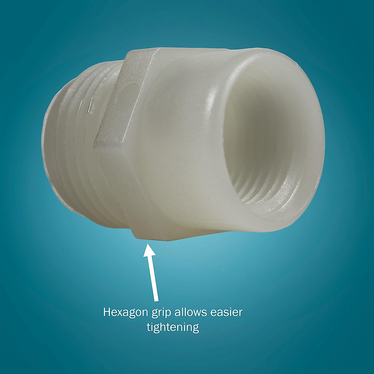 Little Giant GH-1/2, 1/2-inch FNPT x 3/4-inch Male GHT Garden Hose Adapter for Pond, Utility and Small Submersible Pumps, White, 599023