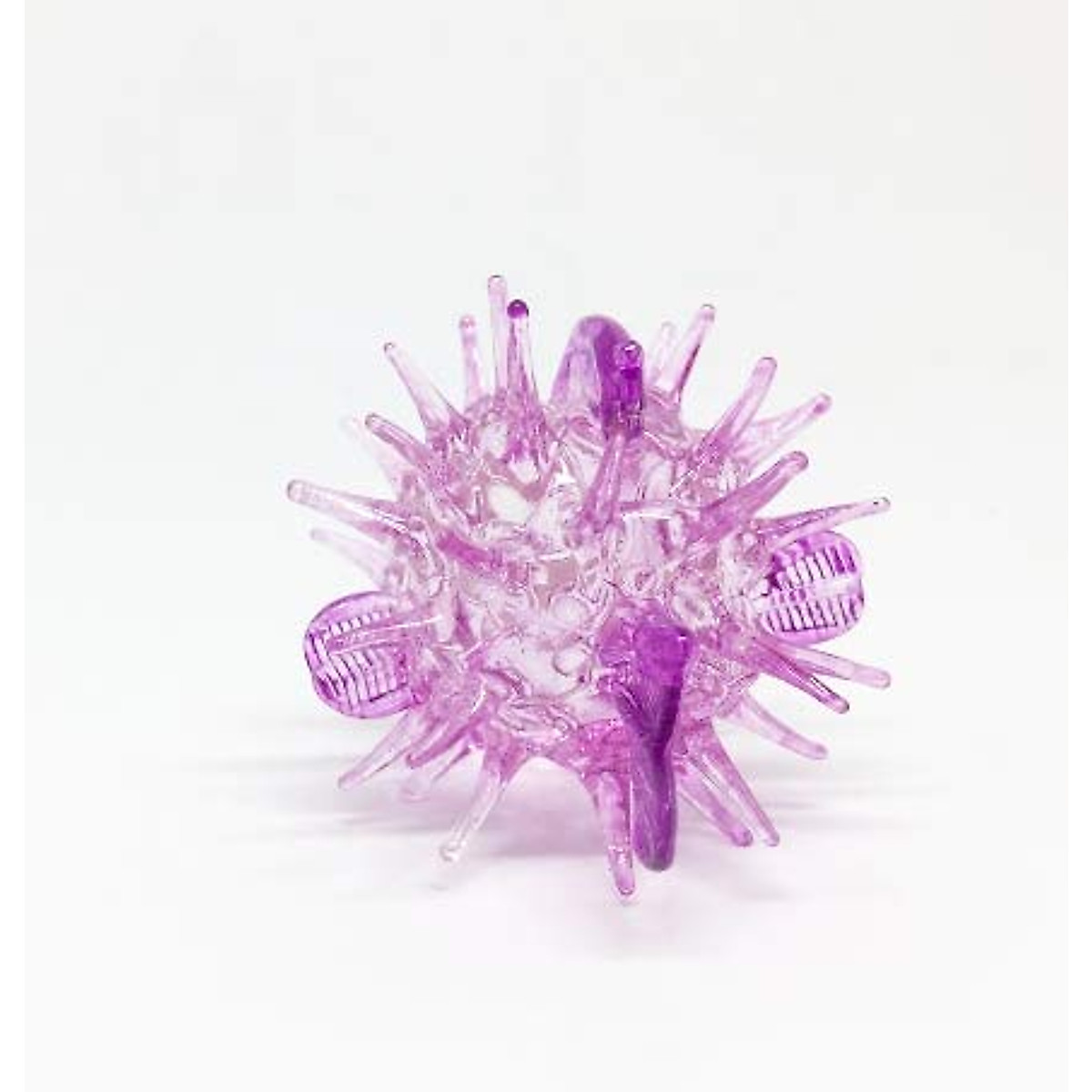 Studio one Aquarium Coastal Sea Animal Figurine Art Glass Blown Purple Puffer Fish Figurine Collection Best Gift