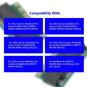 ciciglow SSD to M.2 NGFF Convert Adapter Interface Card 2013 2014 2015 Suitable for MacBook Air/Pro NVME AHCI SSD Upgraded Kit for A1465 A1466 A1398 A1502(Green)