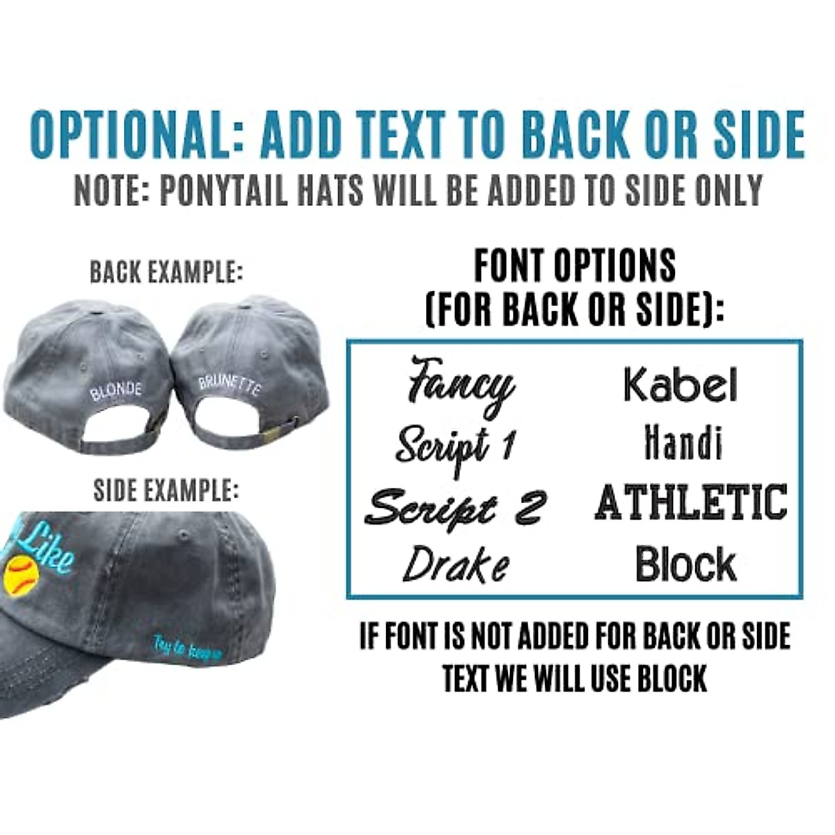 Boat Hair don't Care with anchor | Distressed Baseball Cap or Ponytail Hat | Nautical Hat