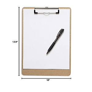 Clipboards (Set of 5) by Office Solutions Direct! ECO Friendly Hardboard Clipboard, Low Profile Clip Standard A4 Letter Size