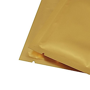 100x Premium Gold Mylar Foil Open Top Food Snack Storage Bags (9cm x 13cm)