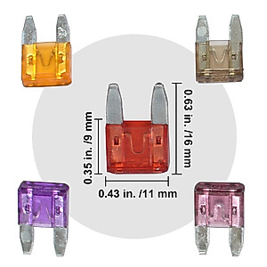 AYAOQIANG 528 pcs Assorted Standard Auto Car Truck Blade Fuses Assortment - 2A 3A 5A 7.5A 10A 15A 20A 25A 30A 35A 40A-ATC/APR/ATO+ATM Boat Automotive Replacement Fuses Kit
