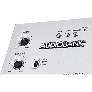 Audiobank AP15 -1/2 Din Car Audio Digital Bass Processor, Sound Restoration & Crossover for Car Subwoofer with Bass Knob/Input Level: 15V RMS & Output Level: 13.5V Peak -2nd Gen