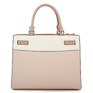 MICHAEL Michael Kors Reagan Large Leather Satchel Bag, Soft Pink Light Cream Fawn
