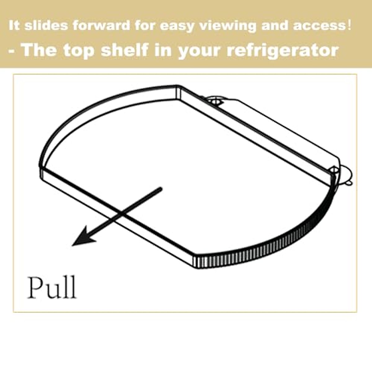 Yatmung Long Square Lazy Susan Turntable for Refrigerator - 16.5 Inch Clear Rectangular Lazy Susan Storage - Cabinet, Countertop, Pantry, Kitchen - Large Fridge Lazy Susan Organizer Rectangle