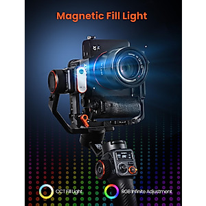 hohem iSteady MT2 Kit Gimbal Stabilizer for Camera, 3-Axis Gimbal for Mirrorless/Pocket/Action Camera/Smartphone, AI Tracker, Magnetic Fill Light Stabilizer, Available for Canon/Nikon/Sony