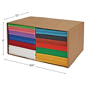 Colorations Construction Paper Classroom Pack, 9" x 12", 2200 Sheets, Assorted Colors, Heavyweight Construction Paper, Bulk Construction Paper, Craft Paper, Painting Paper, Coloring & Drawing Paper