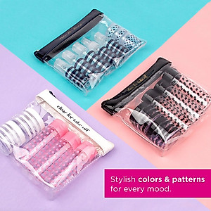 Miamica Women's-Adult Toiletry Kit, Navy & Gold, 12-Piece