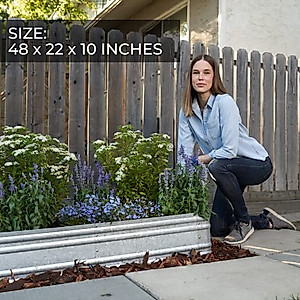 KIBAGA Premium Raised Garden Bed for Outdoors - Sturdy and Easy to Assemble Galvanized Steel Planter Box - Versatile Metal Planter is Perfect to Grow Your Beautiful Herbs, Vegetables and Flowers