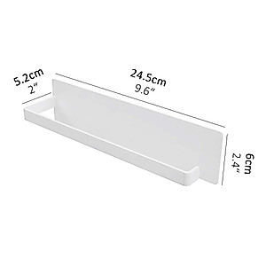 LUOOV Magnetic Paper Towel Holder, Self Adhesive Wall Mount Paper Towel Rack Magnetic, Magnetic Metal Towel Paper Bar for Kitchen, Pantry, Bathroom