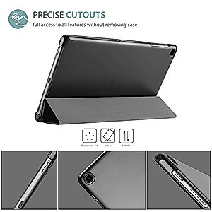 ProCase Smart Case for Galaxy Tab A7 10.4" 2022 2020(SM-T500/T503/T505/T507/T509) with Tempered Glass Screen Protector, Slim Stand Hard Shell Protective Smart Cover for Galaxy Tab A7 10.4 Inch -Black